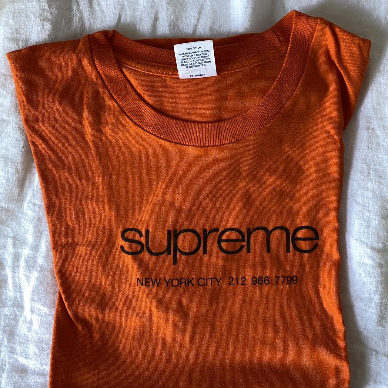 Supreme cold tee Orange Sick condition - Depop