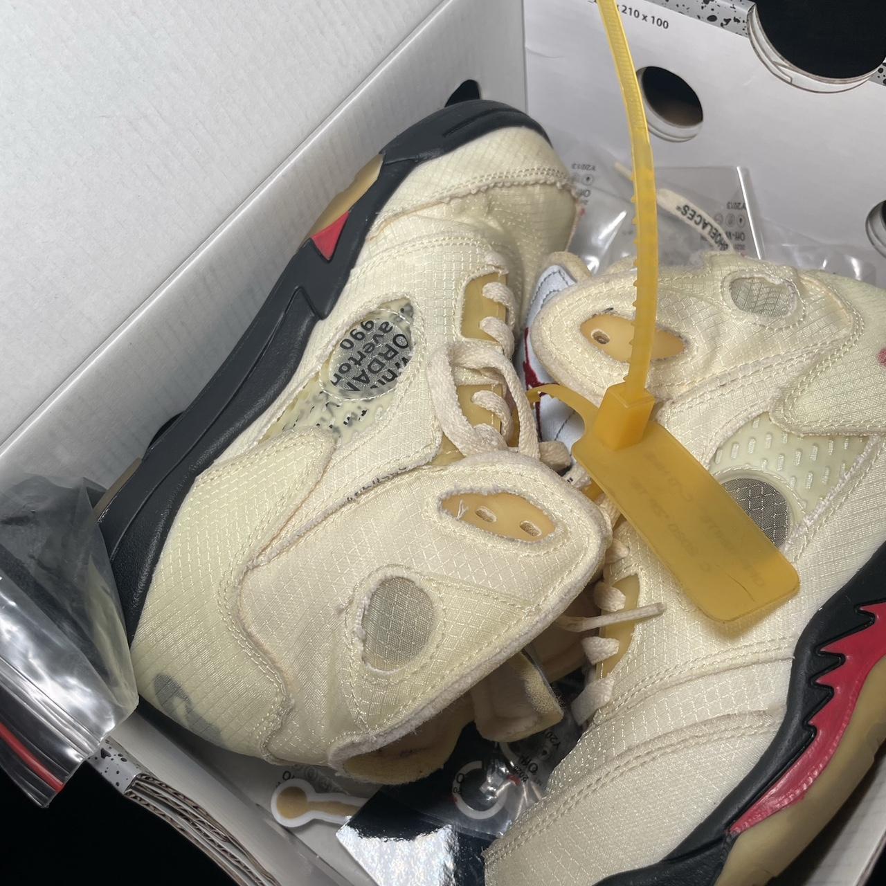 Off-White Yellow and Red Trainers | Depop