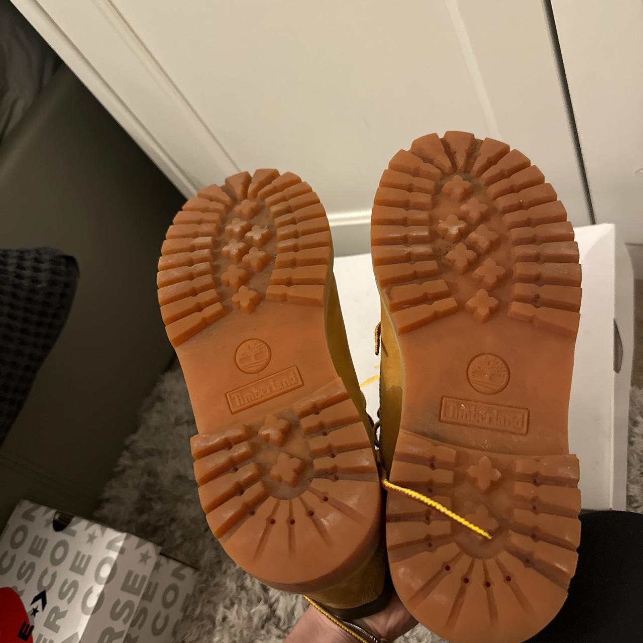 SOLD. Timberlands boots wheat junior / women’s size... - Depop