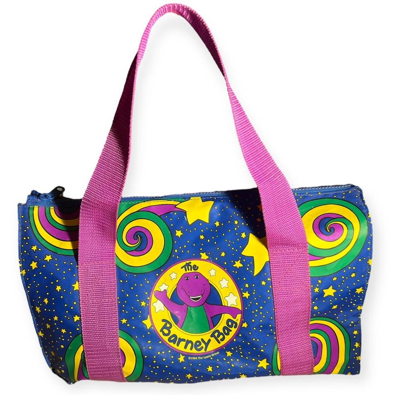 The Barney Bag Shoulder Bag Travel Bag 1994 14”... - Depop