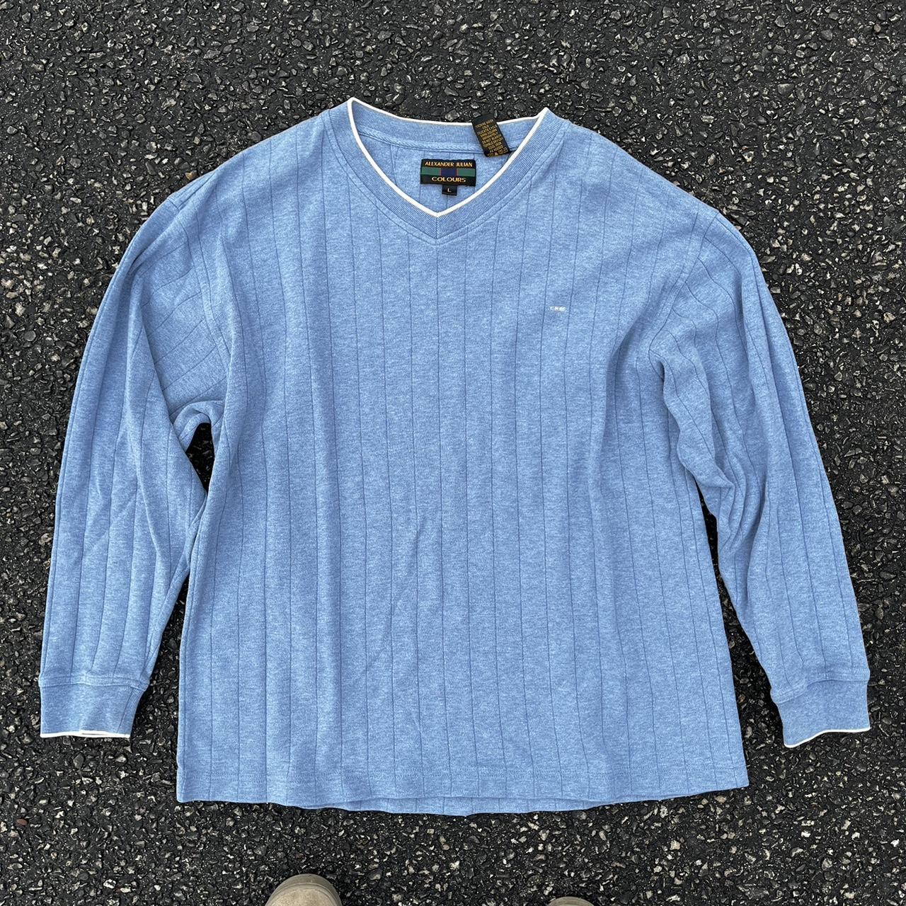 Alexander Julian Colours V Neck Sweater Size Large... - Depop