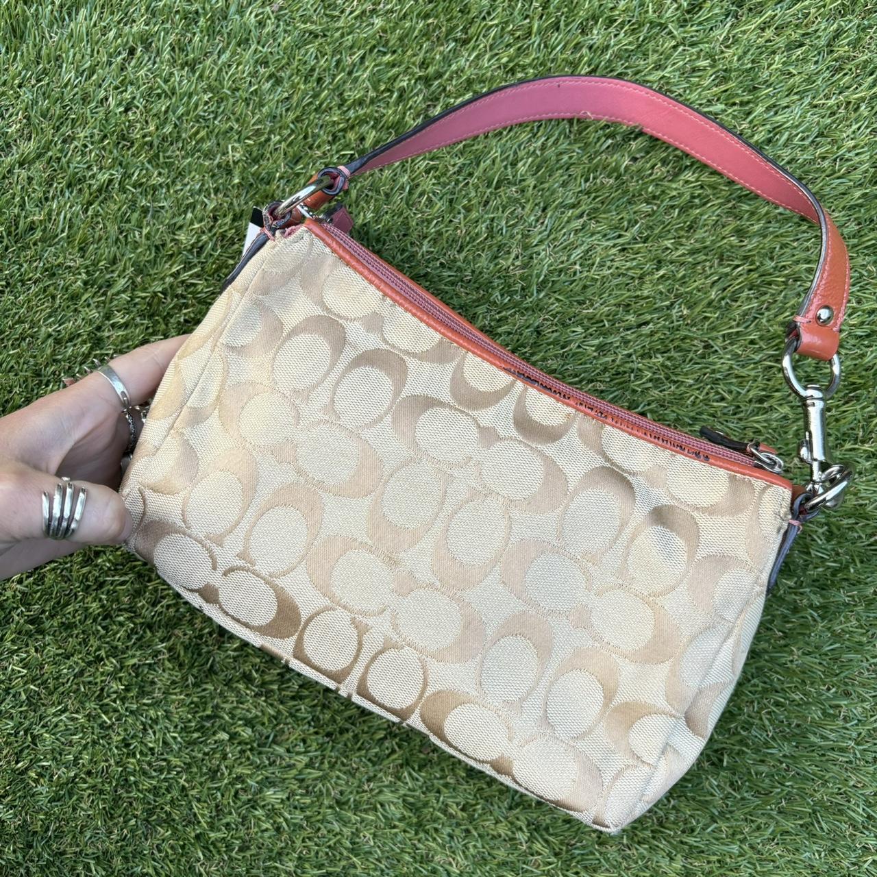 00s coach mini pochette bag 🌺 Canvas monogram w... - Depop