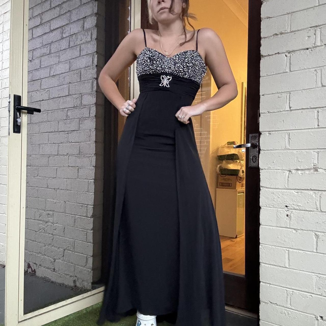 00s formal dress w sparkly sequin bust 🦋 Full... - Depop