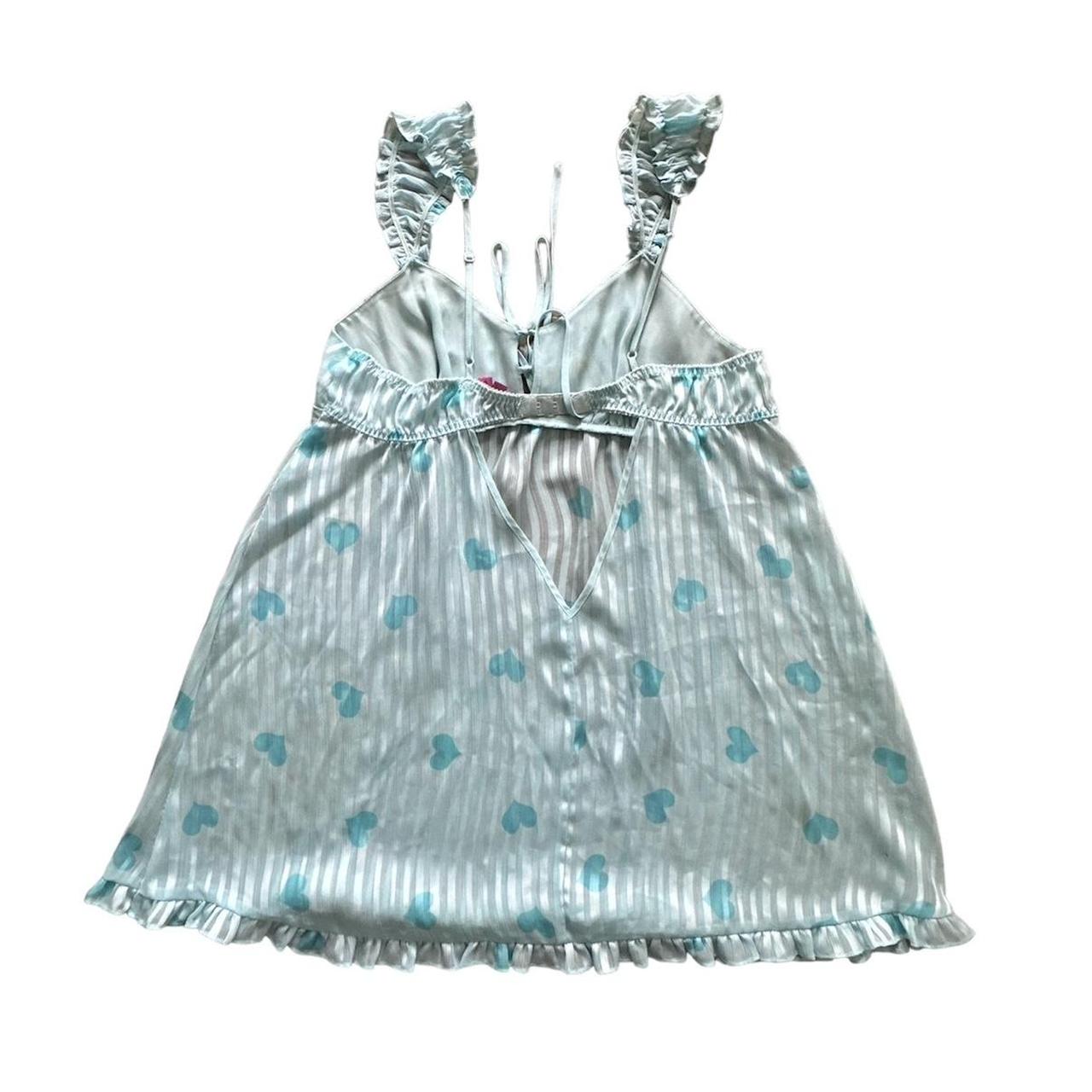 Betsy Johnson intimates light blue striped babydoll... - Depop