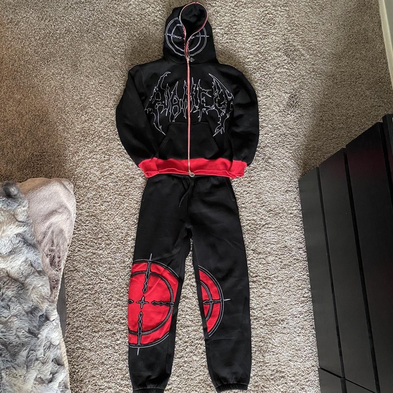 Named Collective Men's Red and Black Jumpsuit | Depop