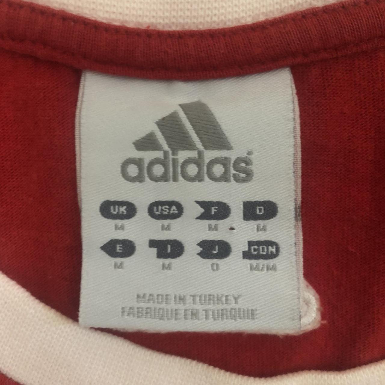 Adidas Vintage Ringer Tee Red White Size medium... | Depop