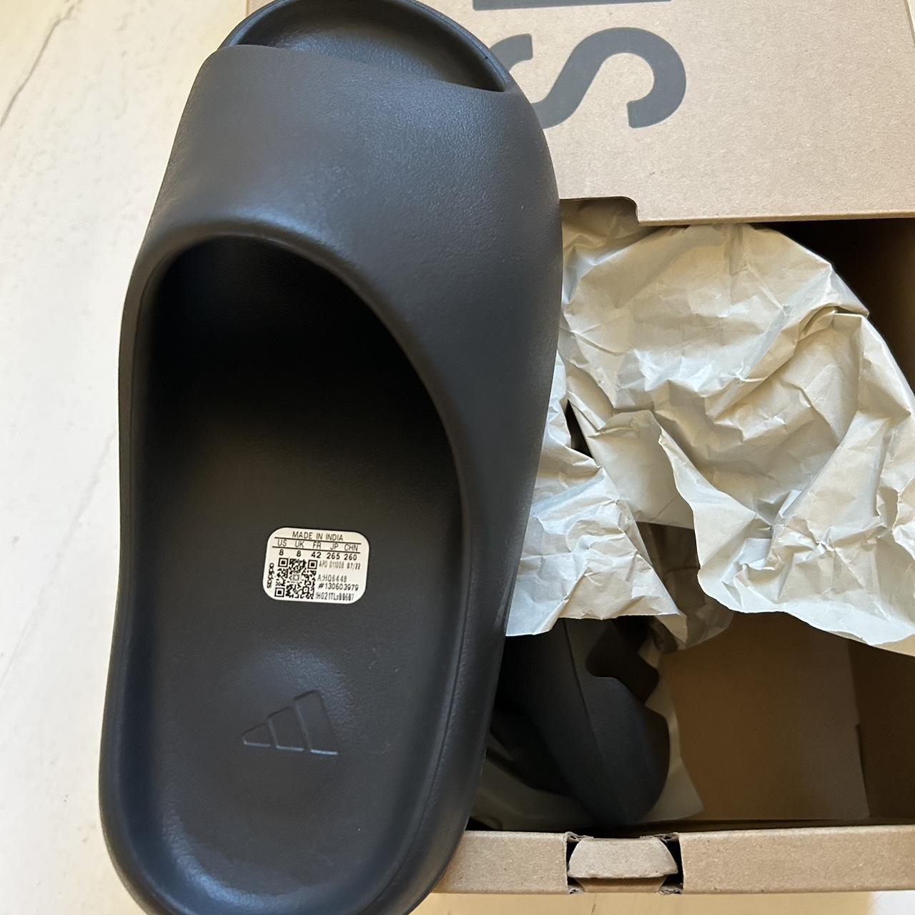 Yeezy slide onyx Brand new in box Size 8 - Depop