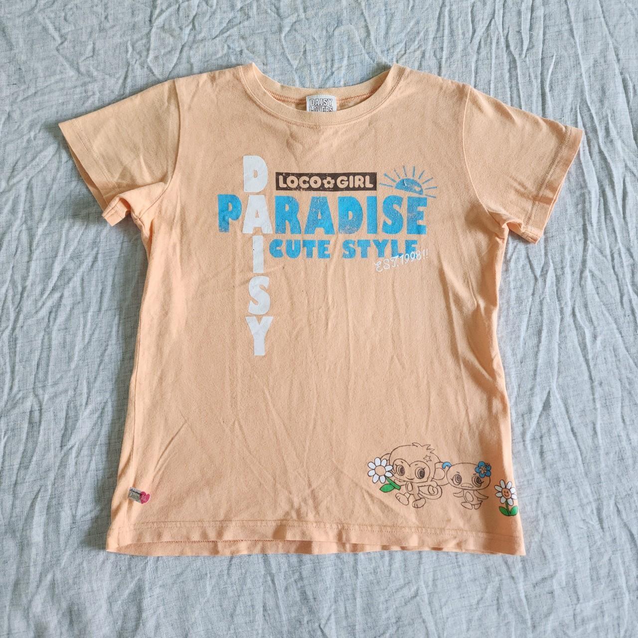 orange gyaru monkey graphic baby tee! imported from... | Depop