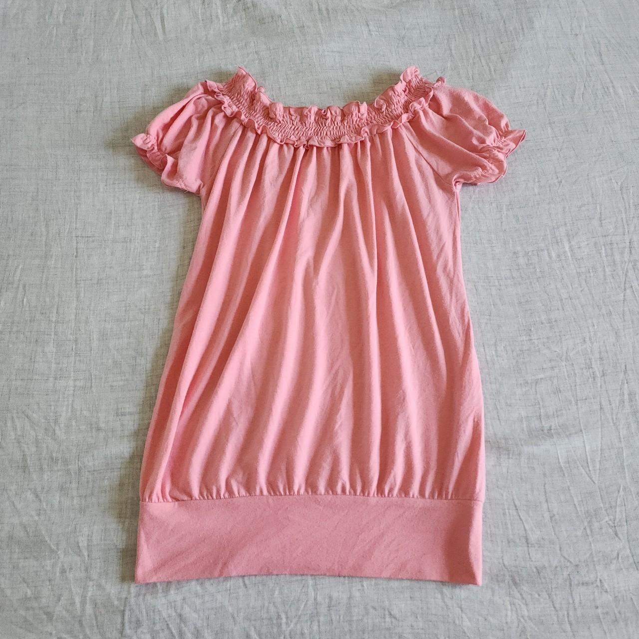 pink y2k puff sleeve tunic dress! imported from... | Depop