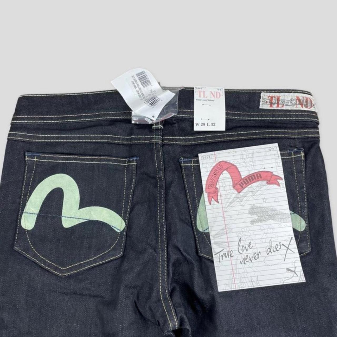 Evisu low waisted flare jeans £50 W29 l32 I’m a... - Depop