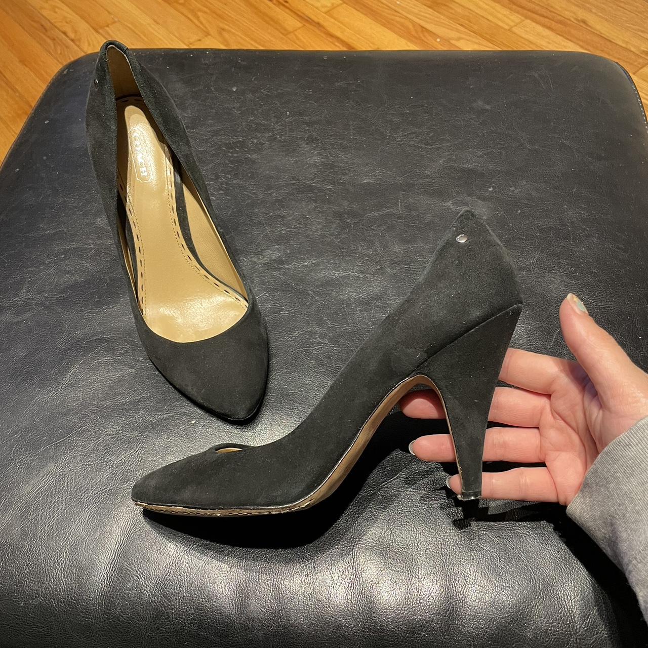 Coach Pumps All Leather Suede High Heels Stilettos... - Depop
