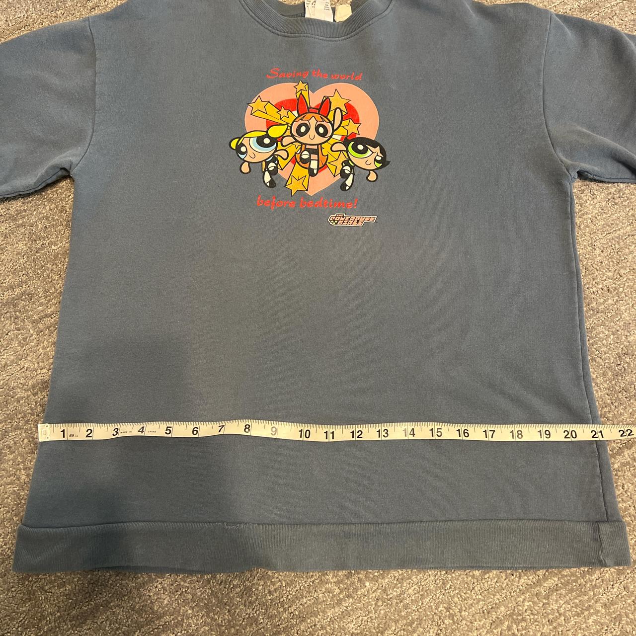 Vintage y2k Blue Powerpuff Girls crewneck... - Depop