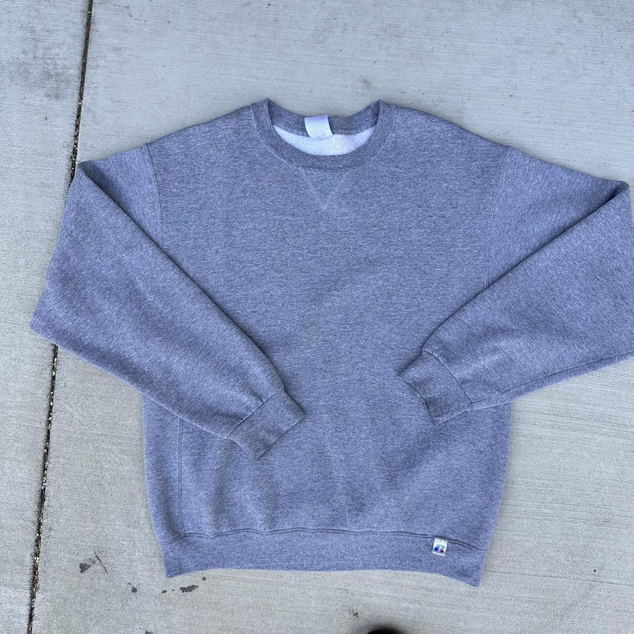 Classic grey russel crewneck #vintage #crewneck... - Depop