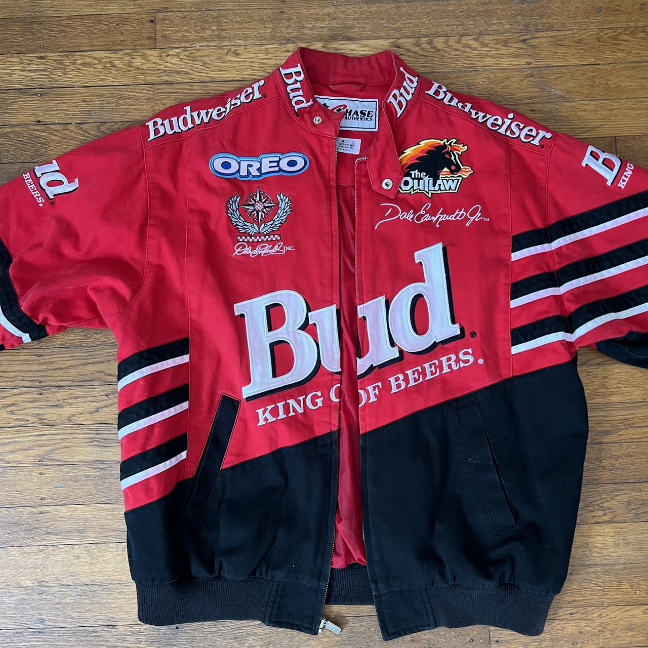 “King of beers” Budweiser racing jacket! Worn once,... - Depop