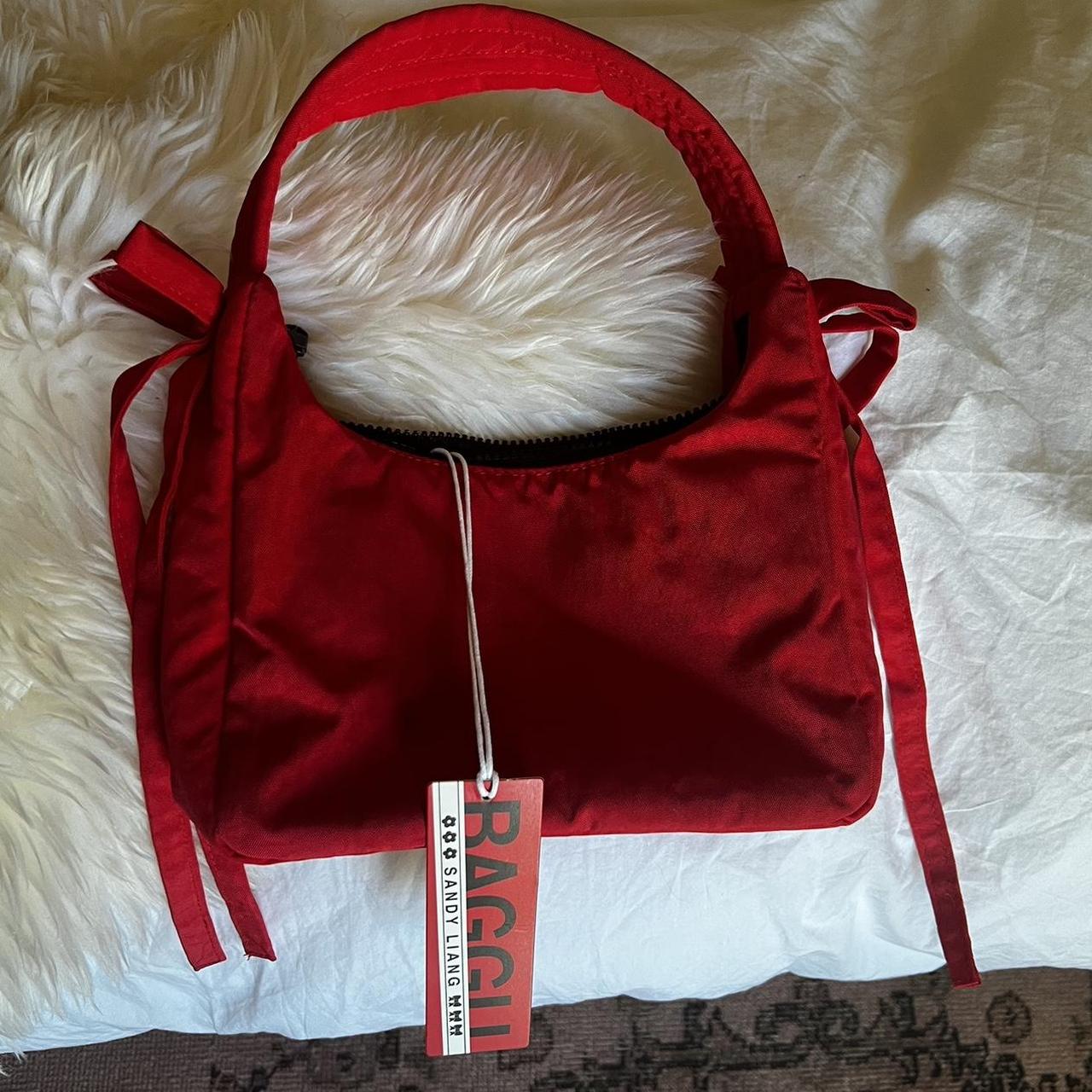 Sandy liang baggu candy apple red bow bag! Tags... - Depop