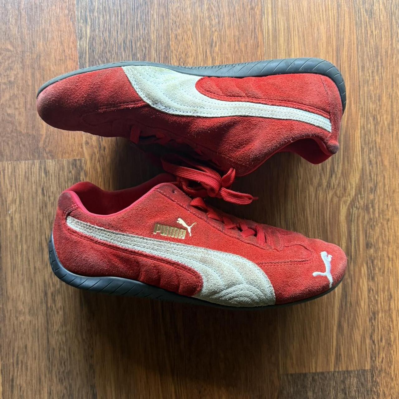 PUMA SPEEDCAT RED SUEDE SIZE 9 Need a clean with a... | Depop
