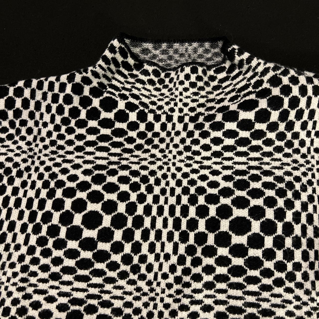 motel medium optical illusion long sleeve sweater... - Depop