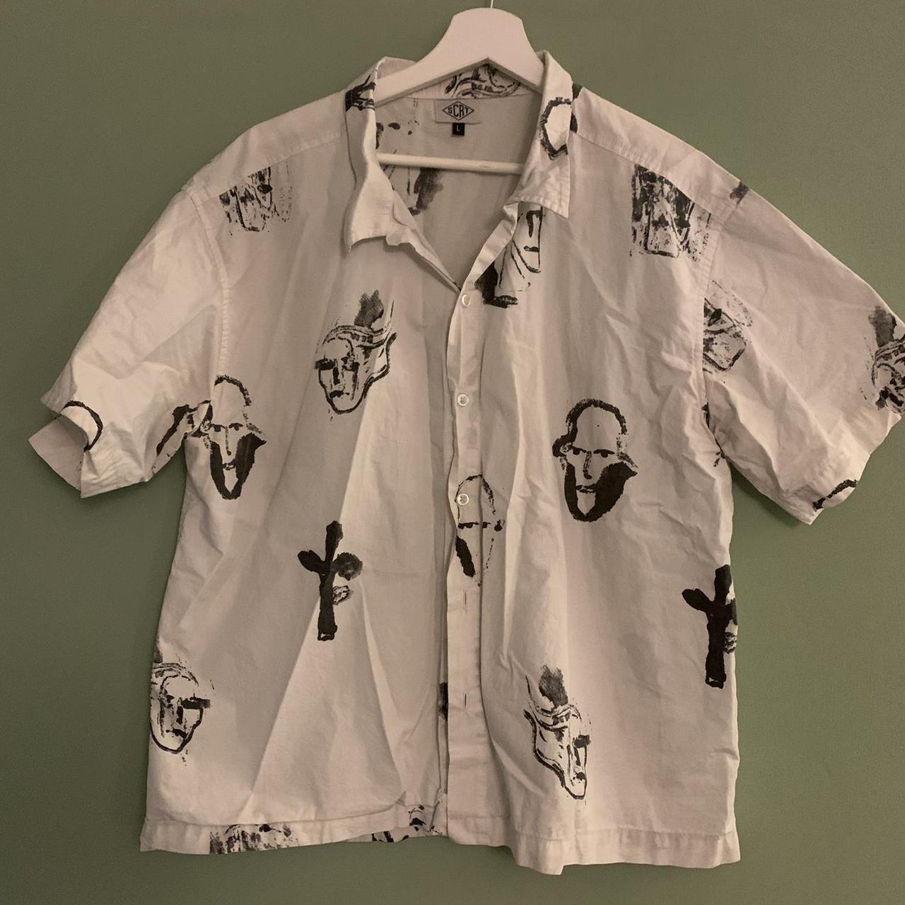 Scrt short sleeved shirt. Nice clean fit, says large... - Depop