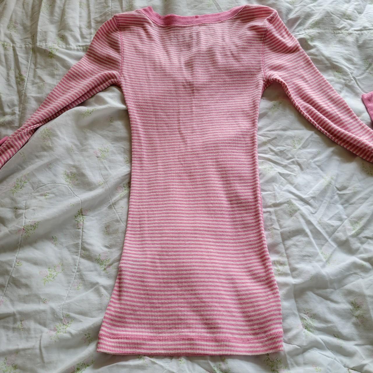 Aeropostale | Pink & White Long Sleeve • Pit to... - Depop