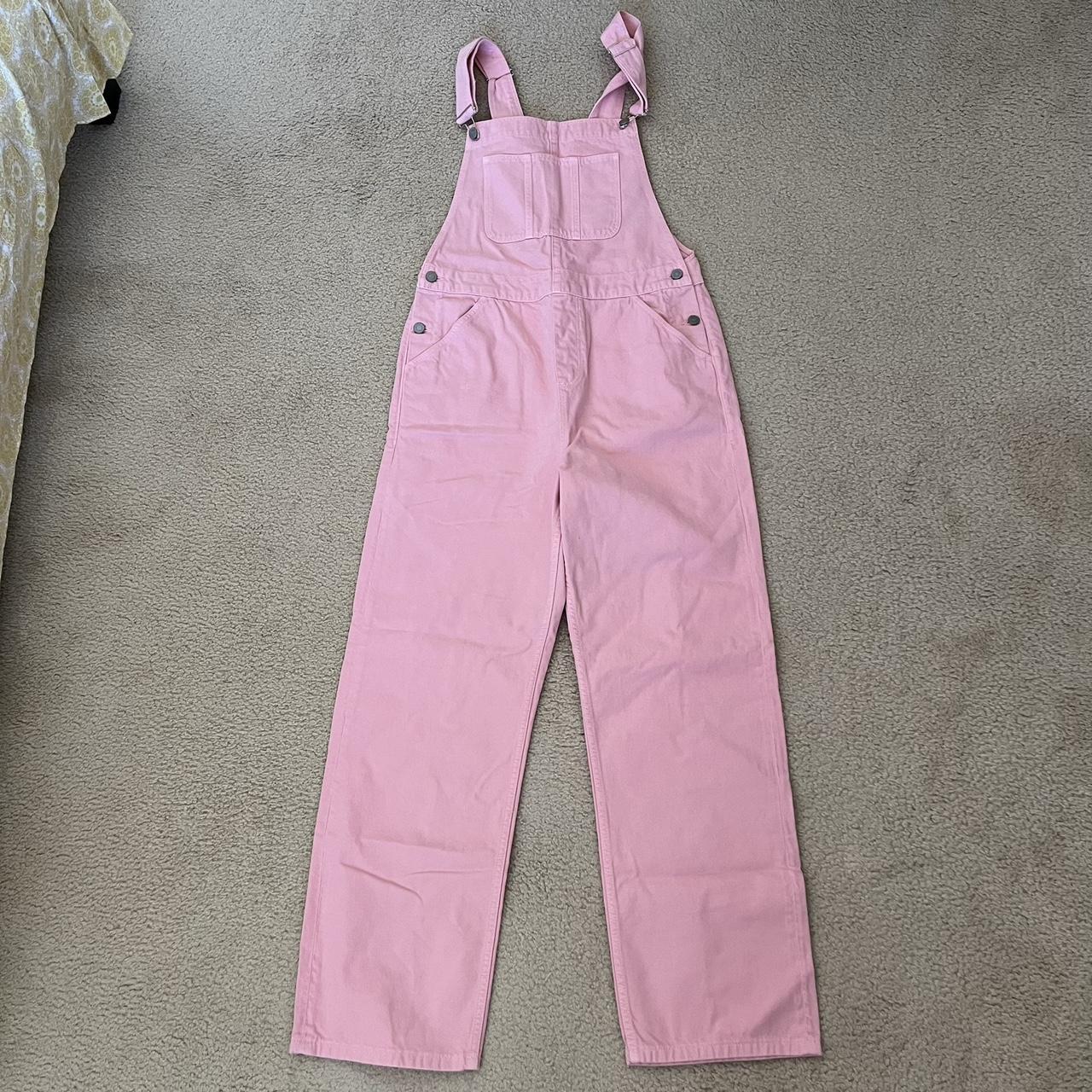 ASOS Design Barbie Pink Baggy Denim Overalls in... - Depop