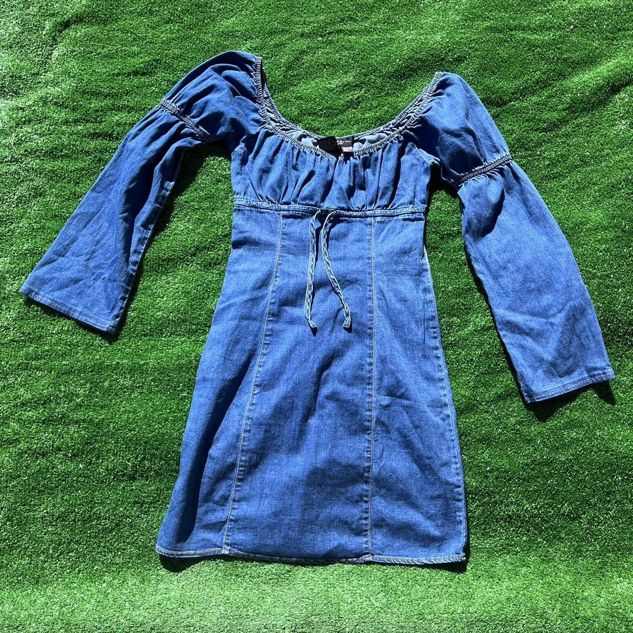 VINTAGE Y2K DENIM DRESS •brand: rampage •size:... - Depop