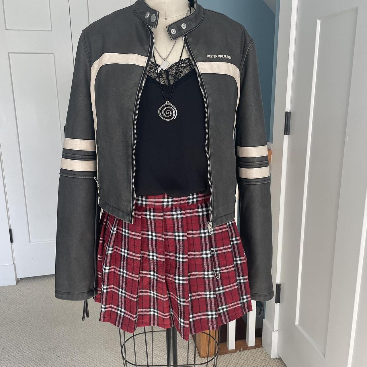 Spirit Halloween red plaid schoolgirl skirt.... | Depop