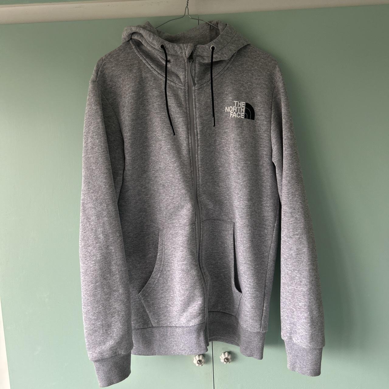 Mens light grey North Face hoodie. Never worn only... - Depop