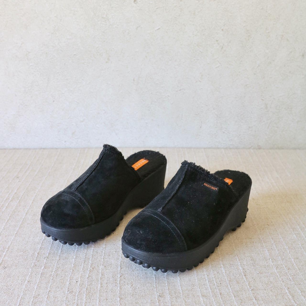 Vtg 00s Goth Grunge Platform Suede Leather Clogs in... - Depop