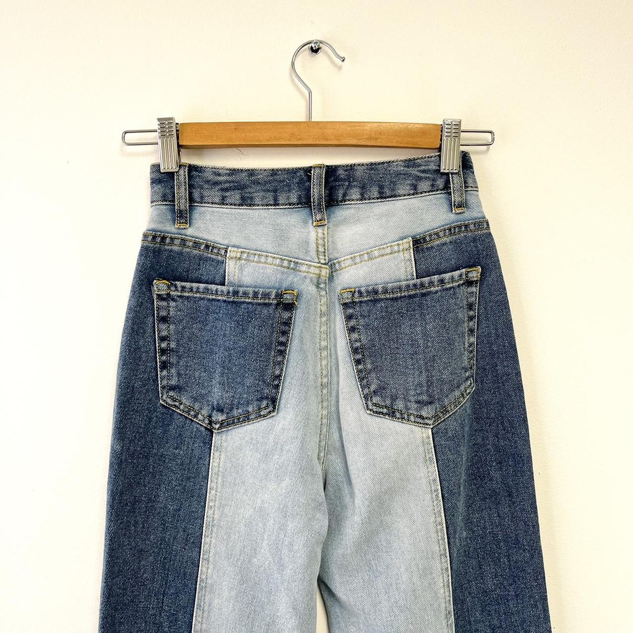 Straight leg two-tone denim jeans from Pacsun. Size... | Depop