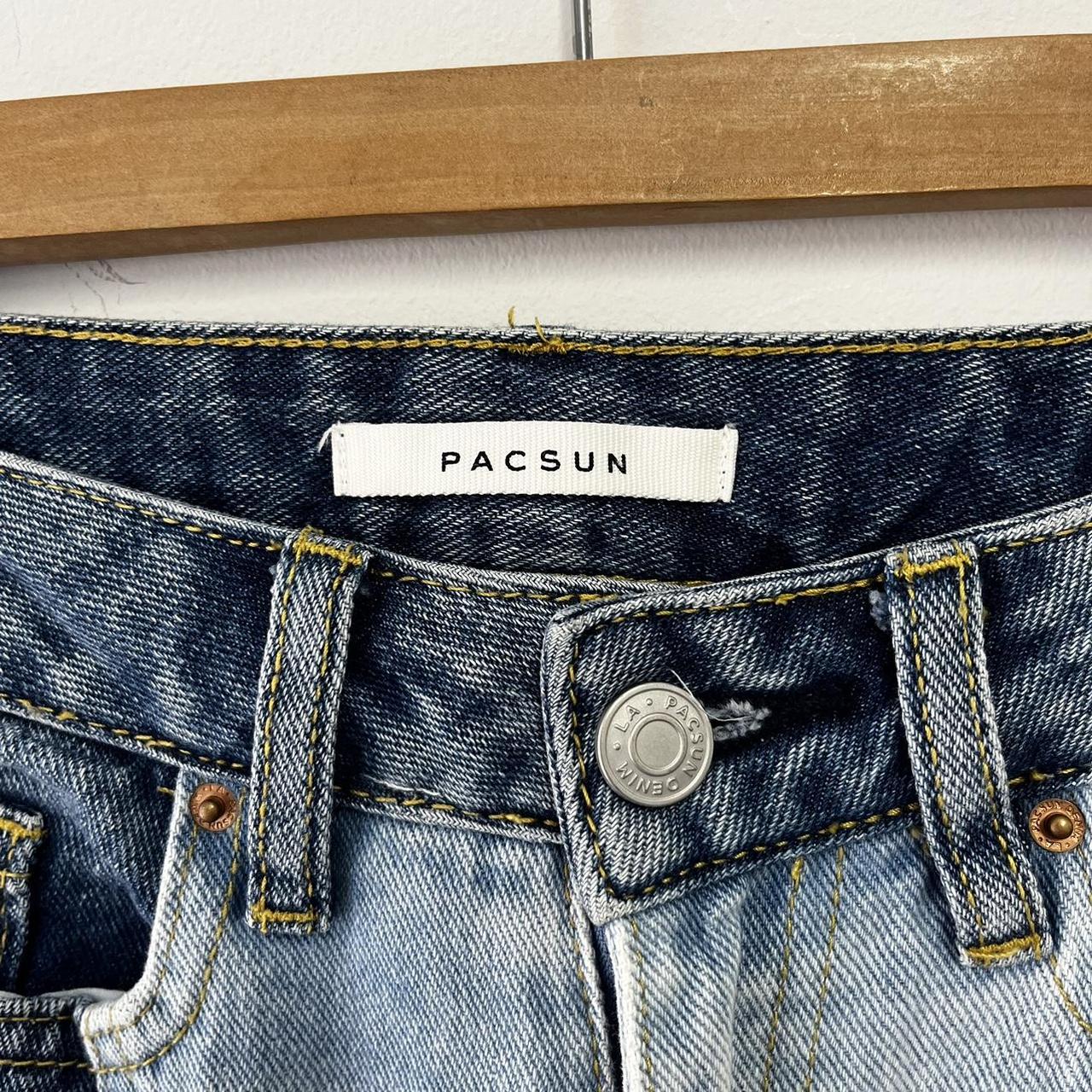 Straight leg two-tone denim jeans from Pacsun. Size... | Depop