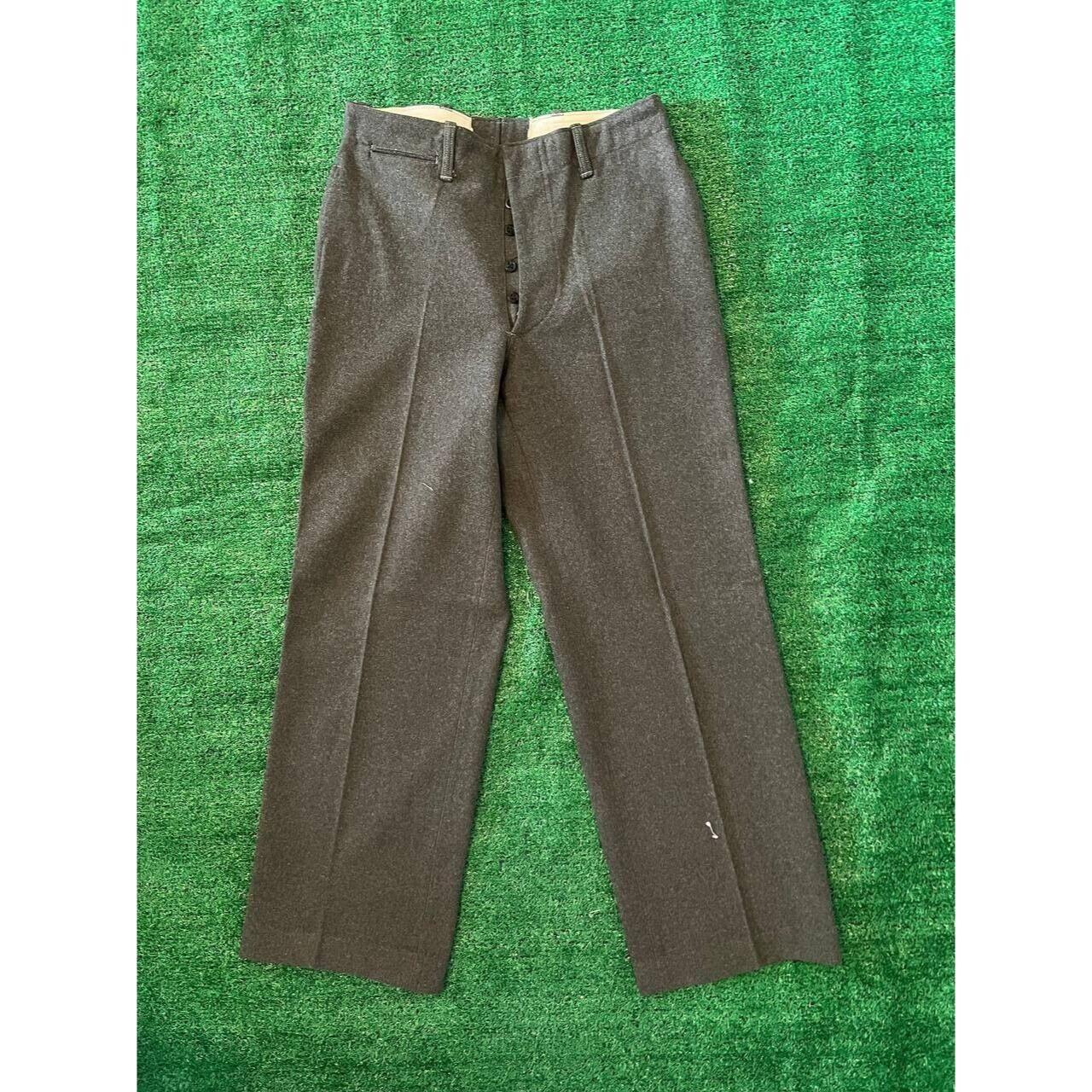 Vintage Heavy Wool Military Pants Trousers Mens 32x28 - Depop