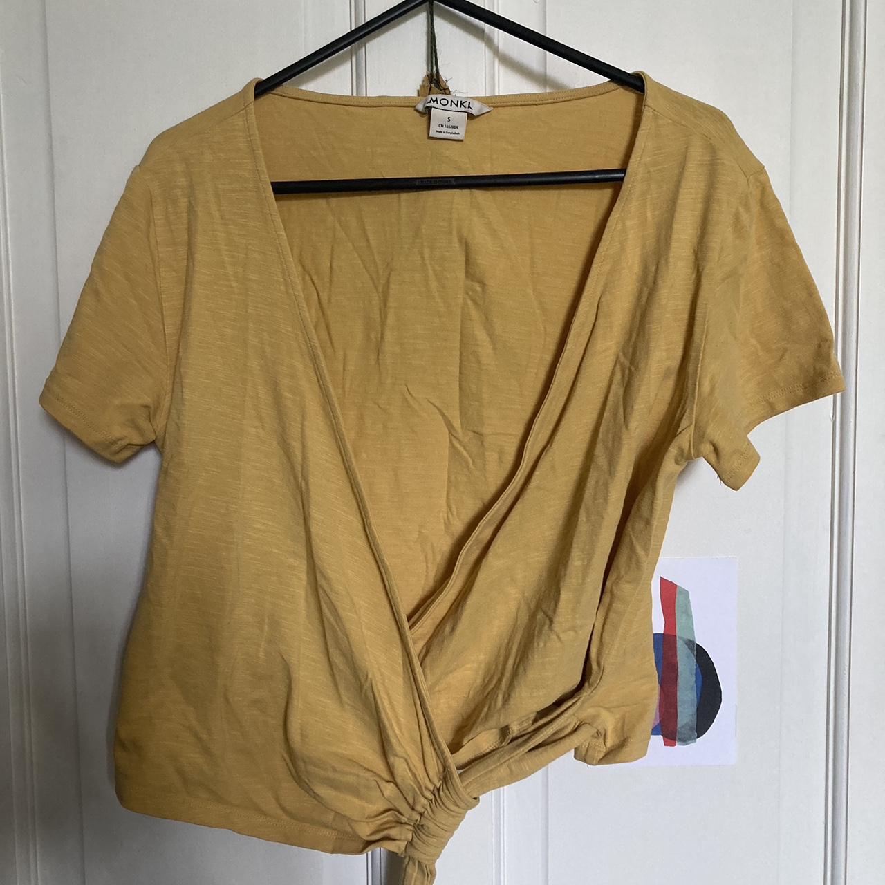 🌼Monki yellow wrap t-shirt, small🌼 This is the... - Depop