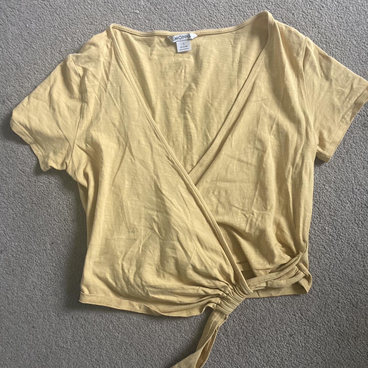 🌼Monki yellow wrap t-shirt, small🌼 This is the... - Depop