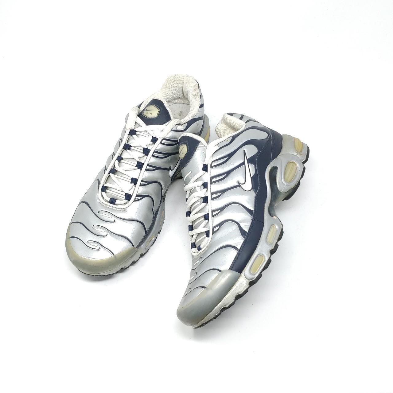 Nike Air Max TN - Metallic Silver/Black • Size: UK... - Depop