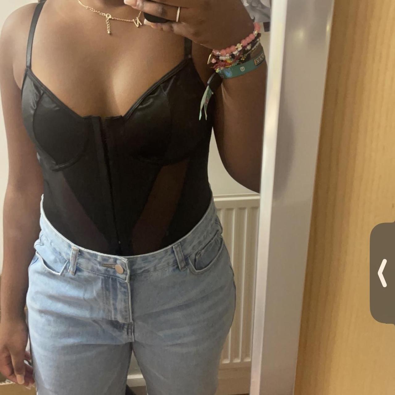 SHEIN Women's Black Bodysuit | Depop