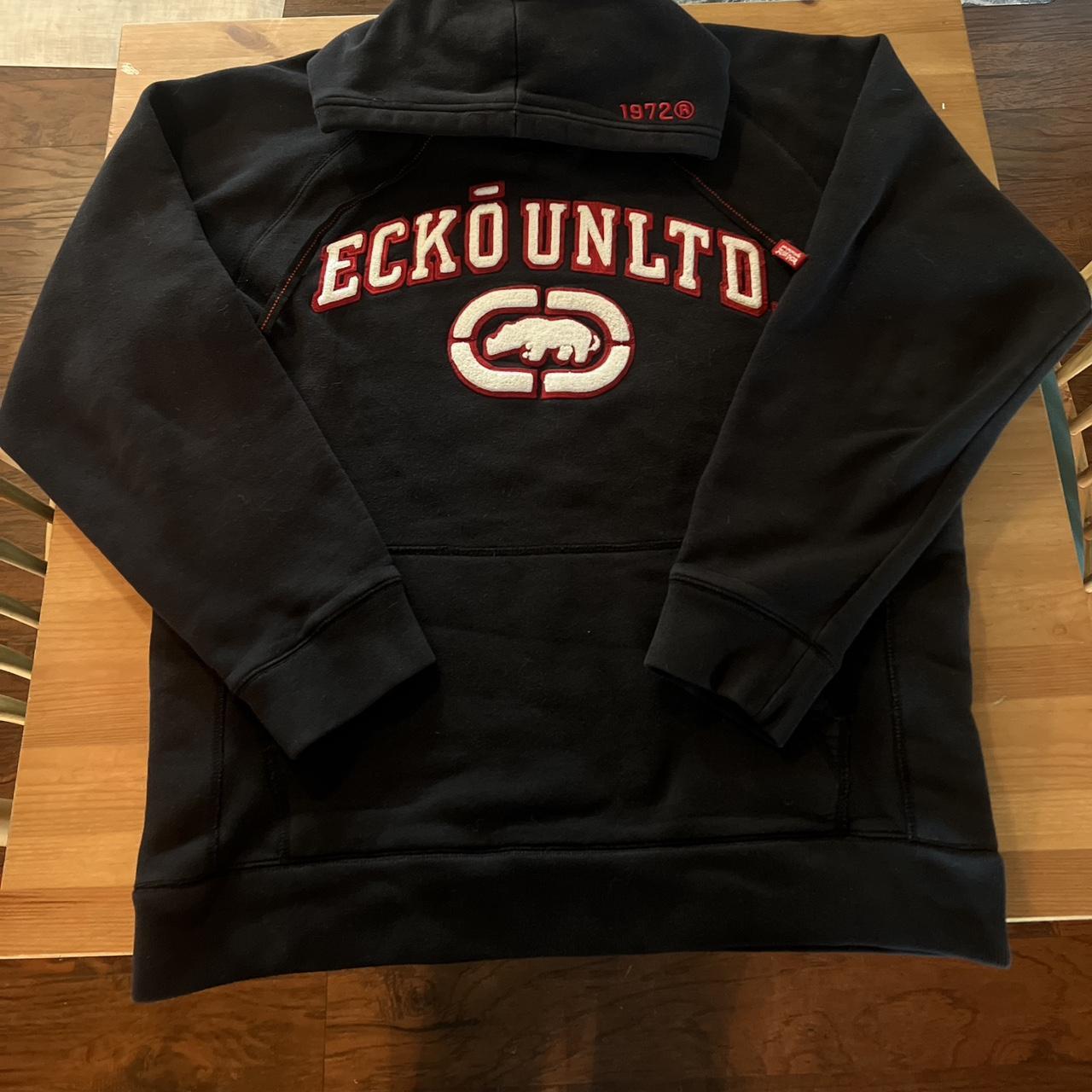 This vintage ECKO UNLTD hoodie featuring a rhino... - Depop