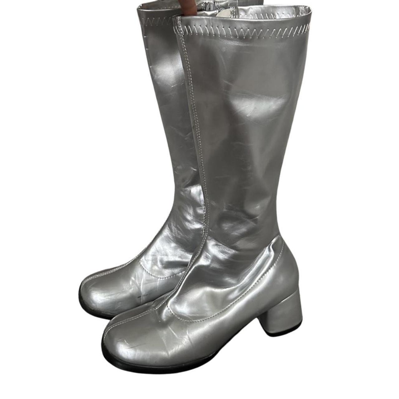 Women's Silver Boots | Depop