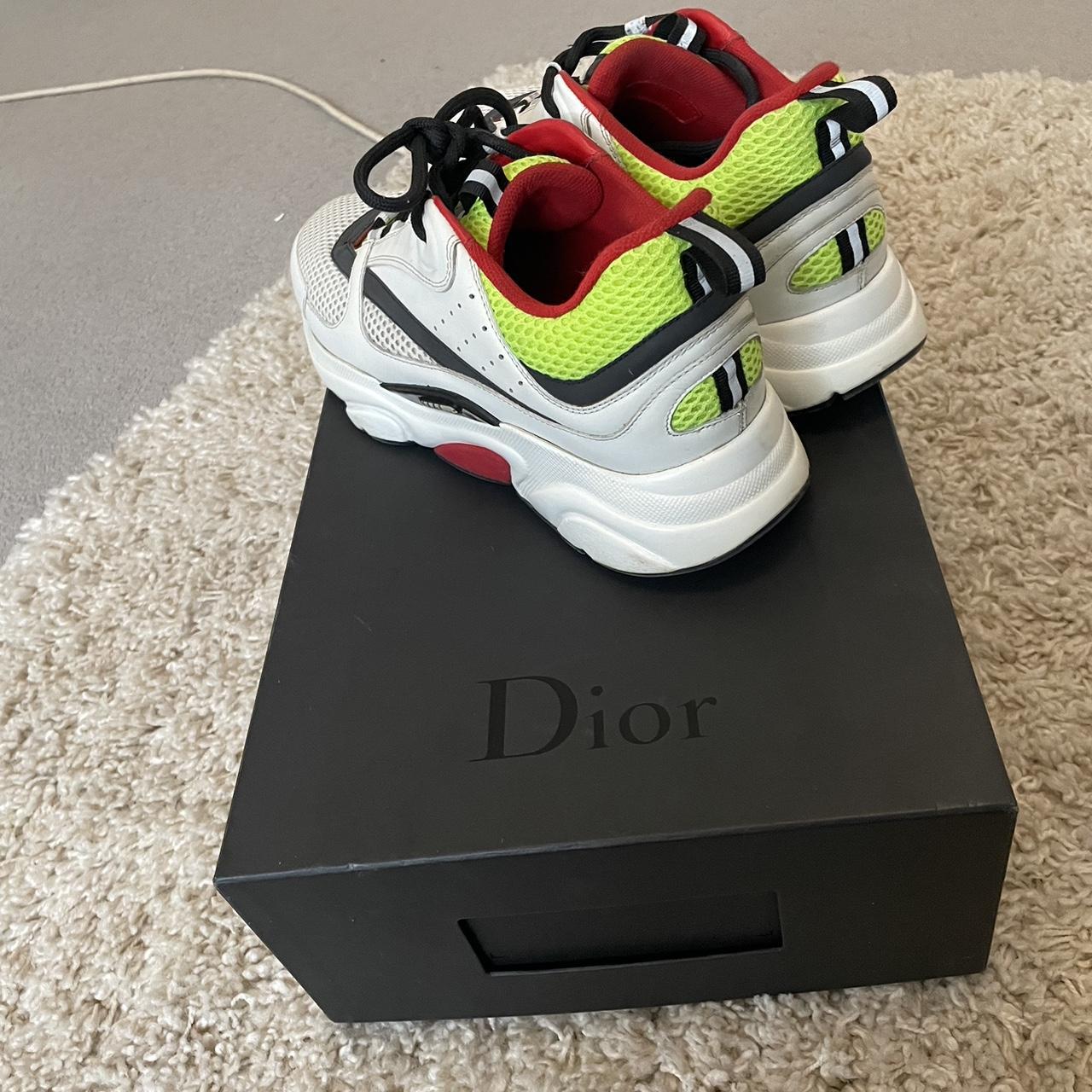 Dior b22, white lime and red. Very well looked after... - Depop