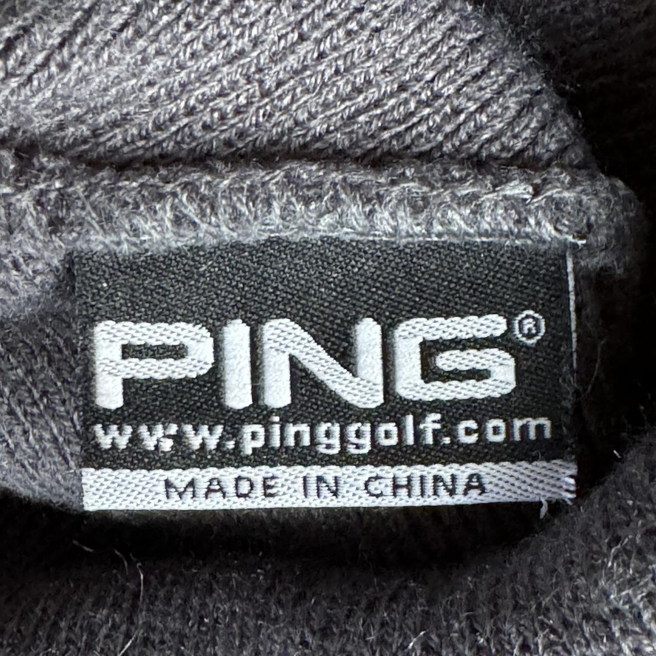 PING Grey & Red Striped One Size 100% Acrylic... - Depop