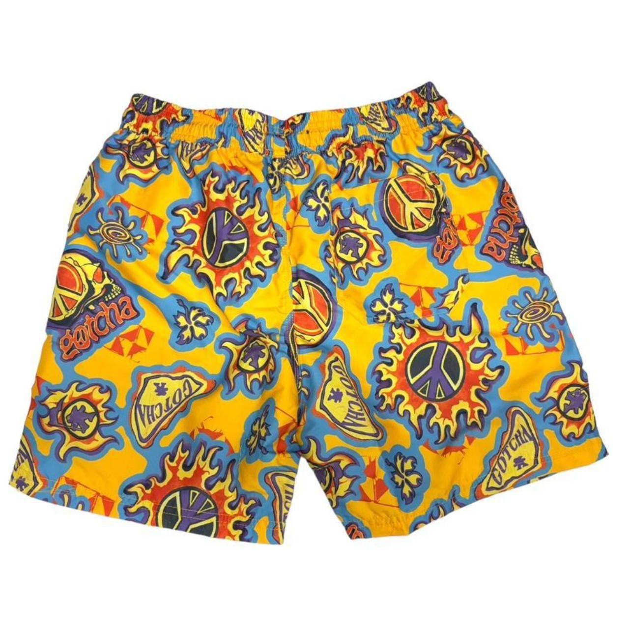 Gotcha Mens Francis Swim Shorts Yellow Colour:... - Depop