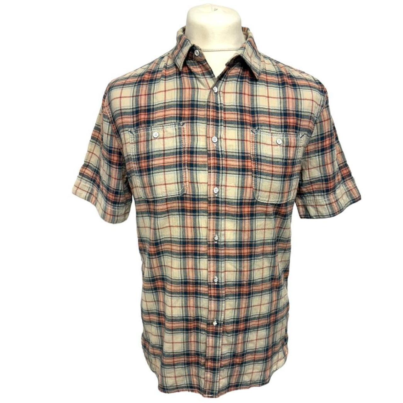 FIRETRAP retro Medium Multi Colour Check Shirt Short... - Depop