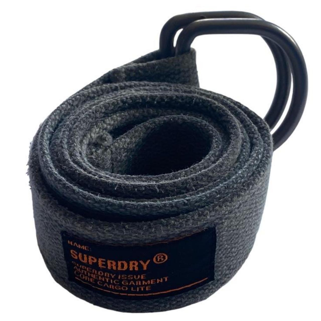 SUPERDRY Cotton Belt Grey 43 Inches Long Men's... - Depop