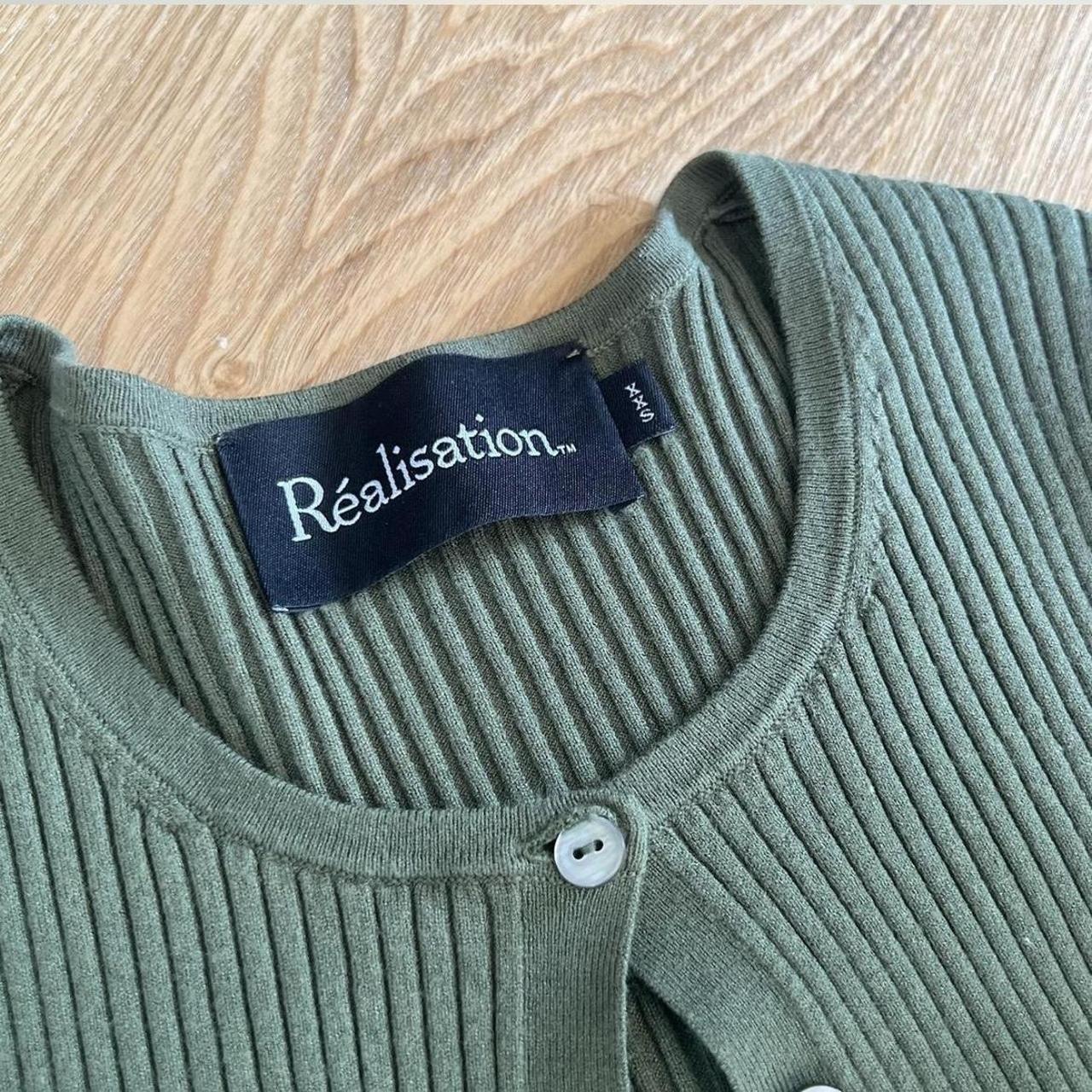 Realisation par THE WINONA CARDIGAN in Olive Xxs... | Depop