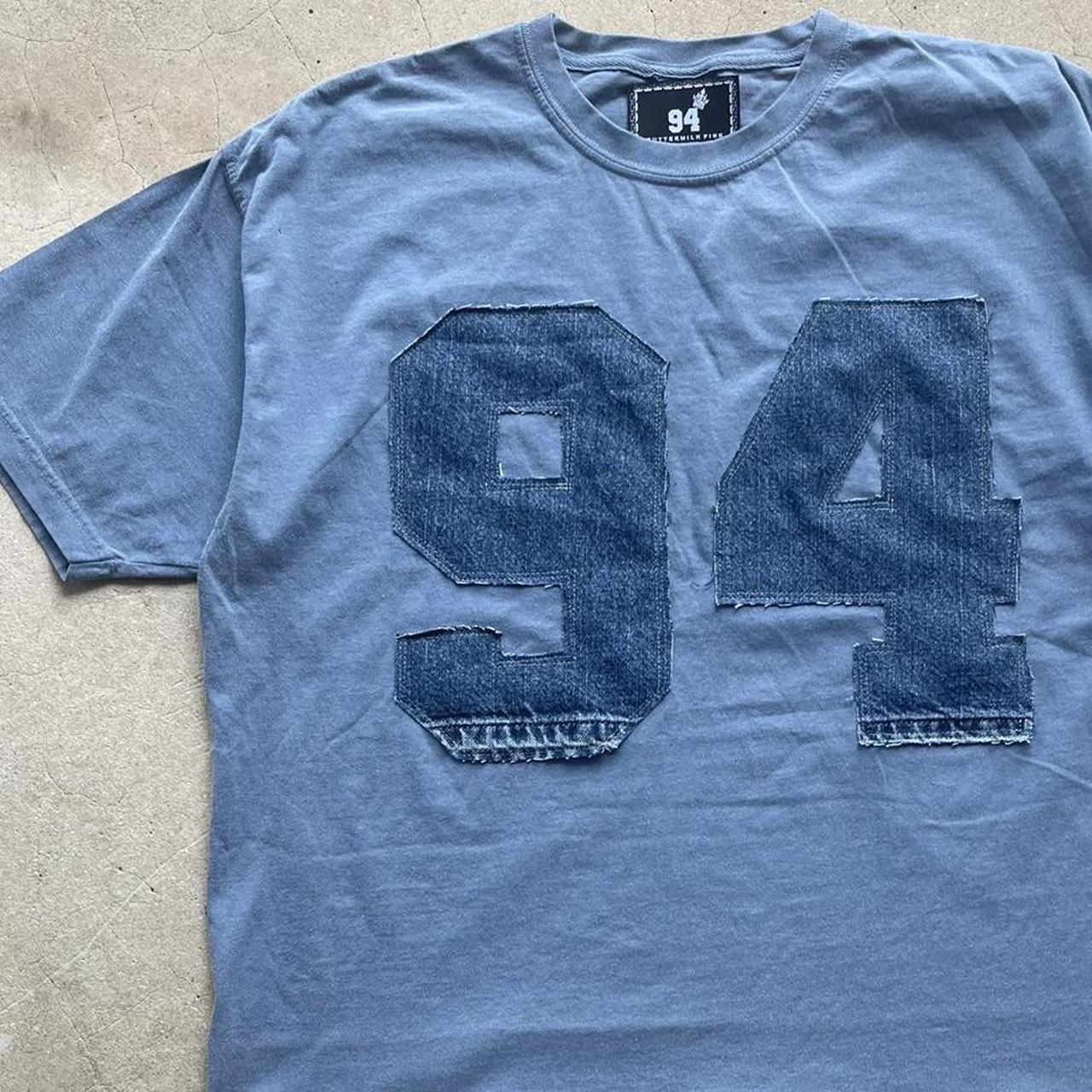 94 short sleeve t-shirt - heavyweight washed blue... - Depop