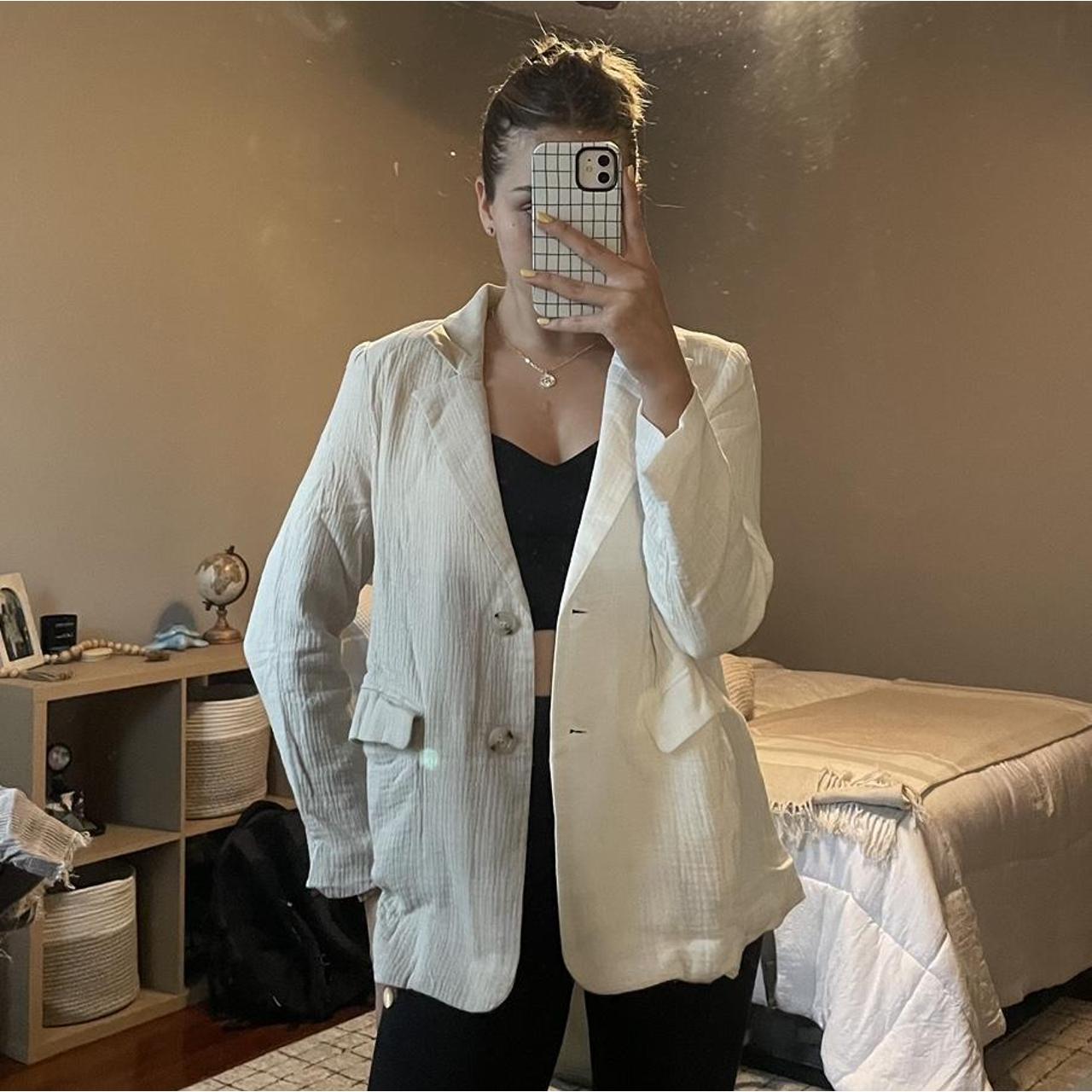 grey bandit santa monica blazer -size small; true to... - Depop