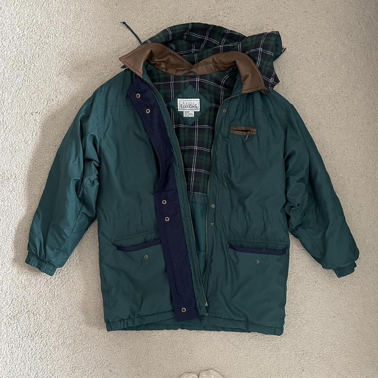 Basic Editions Women's Green and Brown Jacket | Depop