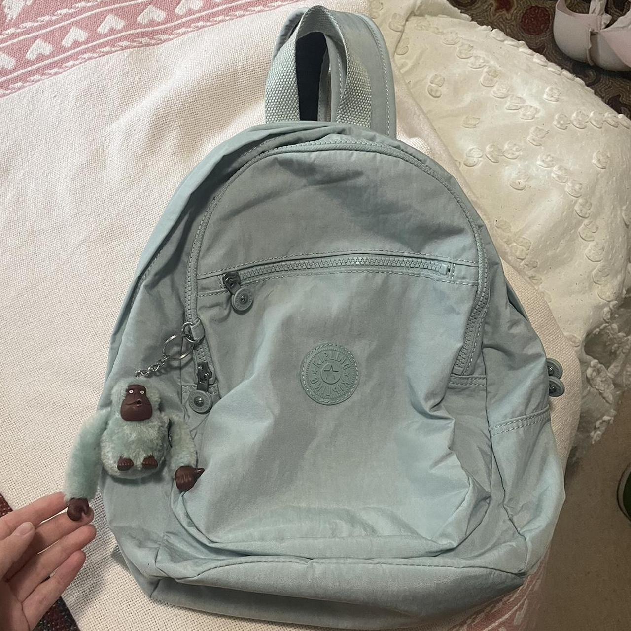 -Worn twice light blue Kipling backpack. -Such a... - Depop
