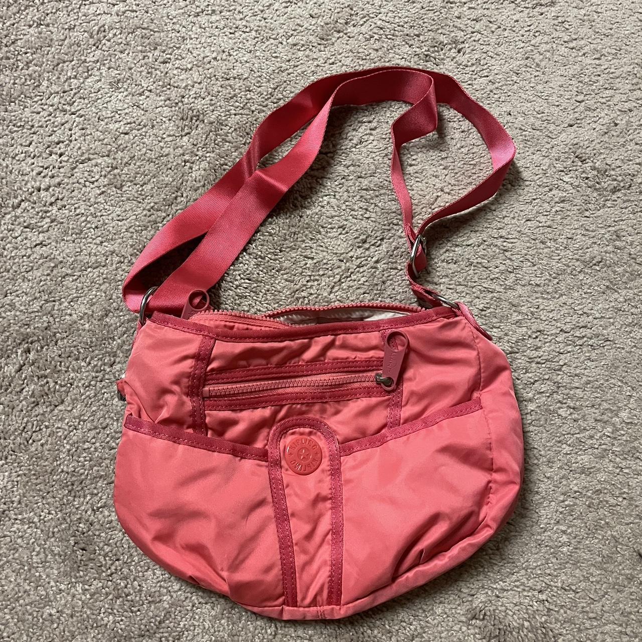 -y2k Kipling pink purse -great med size bag that... - Depop