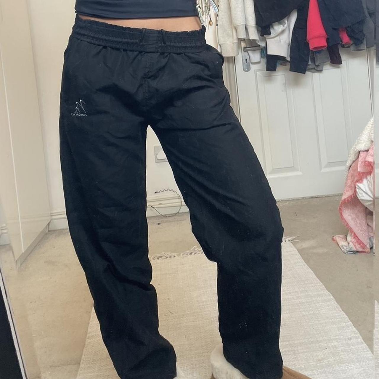 straight leg low rise tracksuit bottoms - Depop
