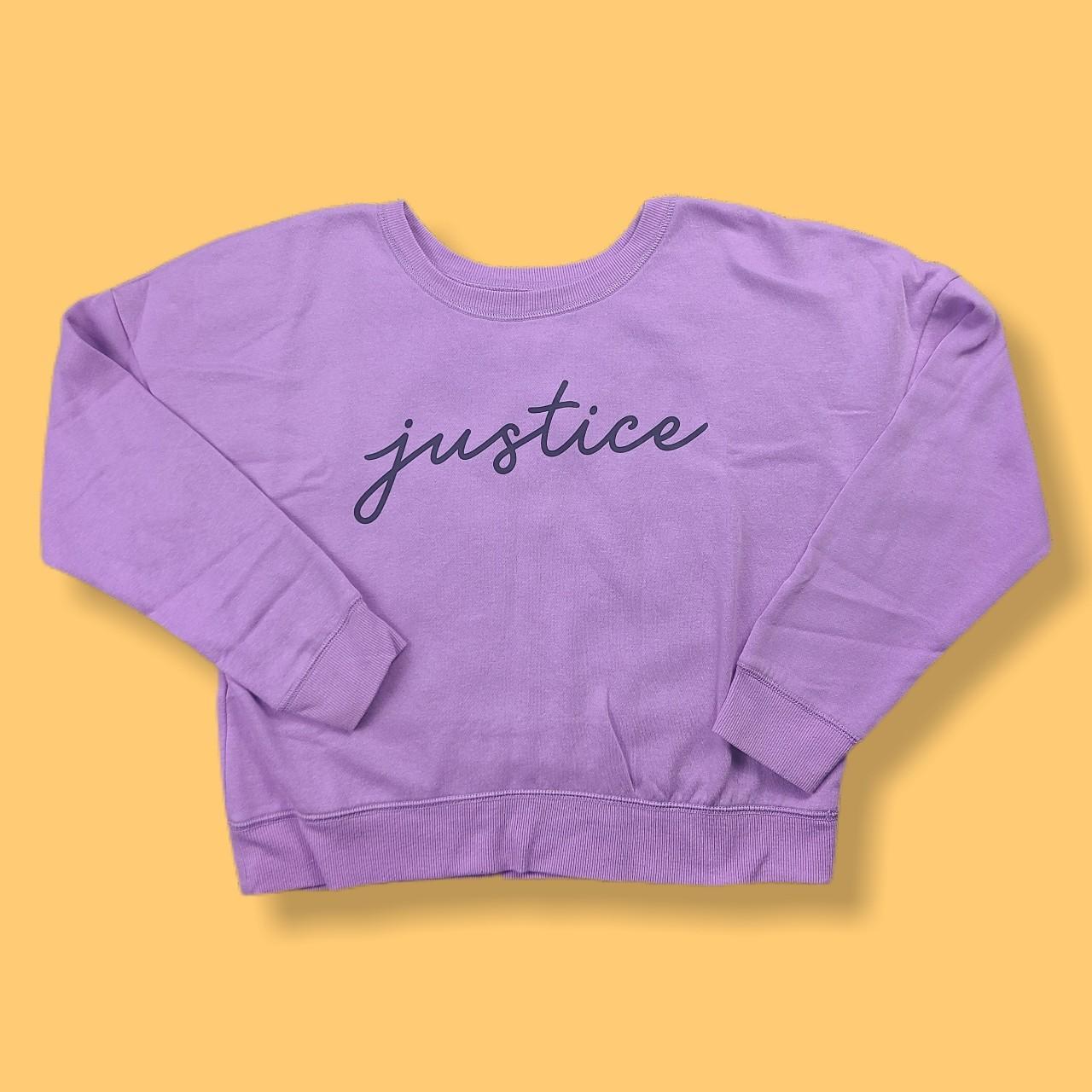 Justice Purple and Black Jumper | Depop